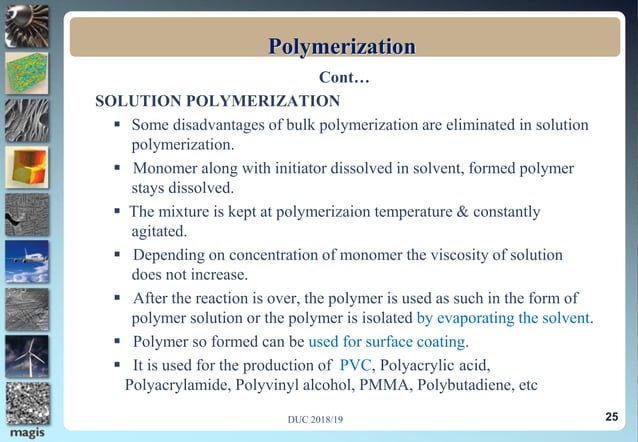 CHAPTER 3 POLYMERIZATION.ppt | Chemistry | Science