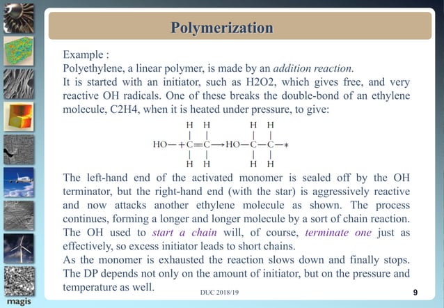 CHAPTER 3 POLYMERIZATION.ppt | Chemistry | Science