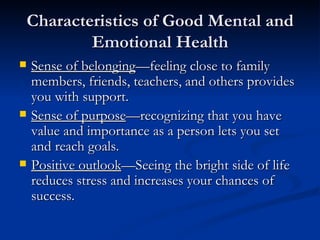 Good Emotional Health
