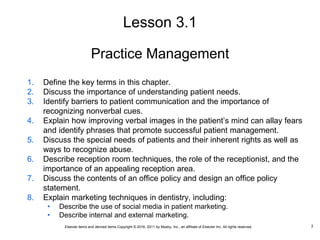Chapter 3- Practice Managament | PPTX | Dental Health | Diseases and Conditions