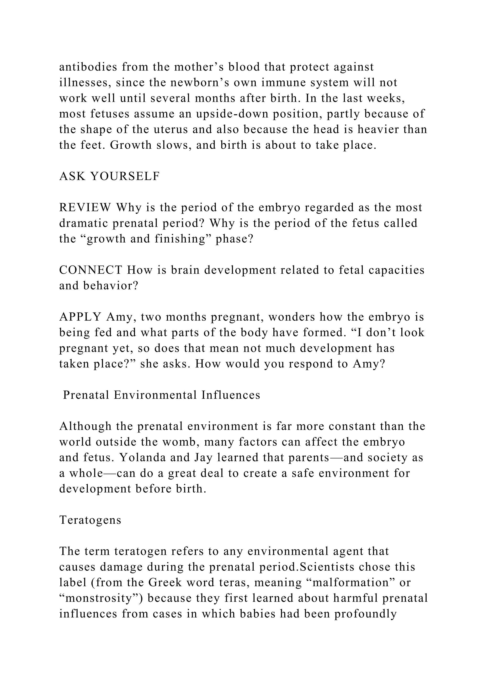 Chapter 3 Prenatal Development, Birth, and the Newborn BabyA.docx