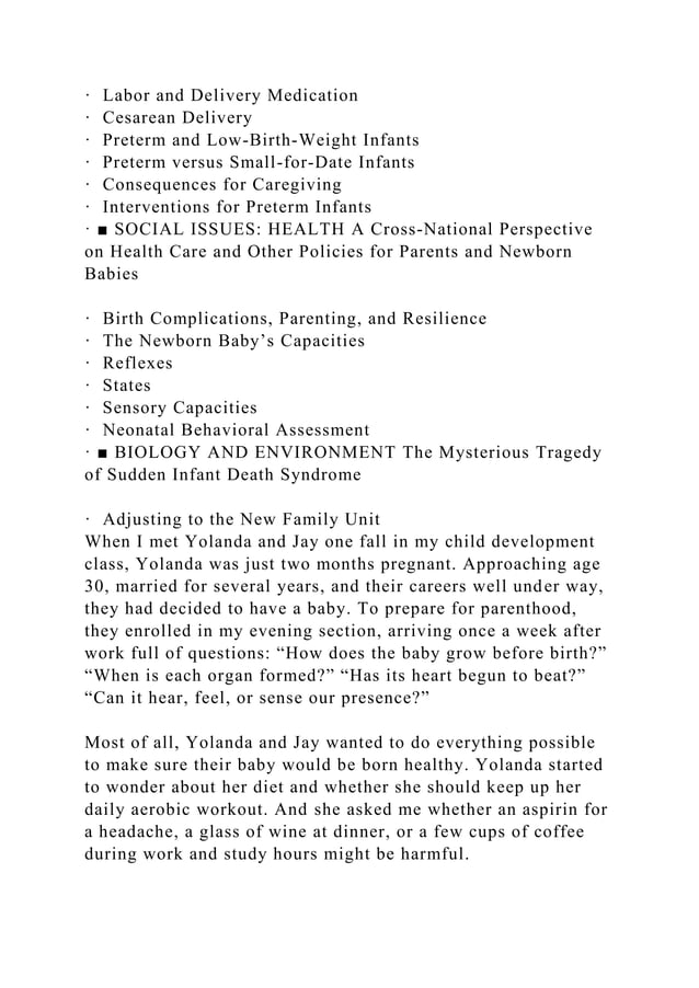 Chapter 3 Prenatal Development, Birth, and the Newborn BabyA.docx