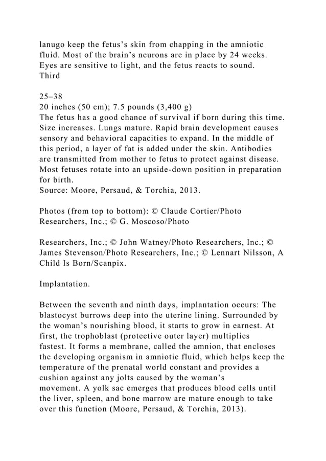 Chapter 3 Prenatal Development, Birth, and the Newborn BabyA.docx