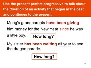 Chapter 3 present perfect progressive tenses | PPS