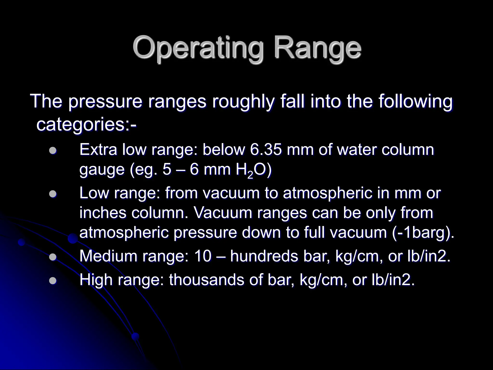 Chapter 3 Pressure measurement - Process Safety | PPT