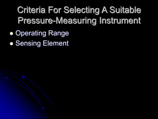 Chapter 3 Pressure measurement - Process Safety | PPT | Chemistry | Science