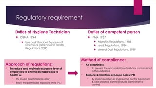 Principle of Industrial hygiene _ workplace | PPTX
