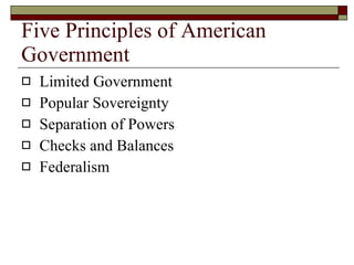 Chapter 3 – Principles And Goals Of Us | PPT | Law