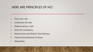 Chapter 3 principles of hci | PPTX
