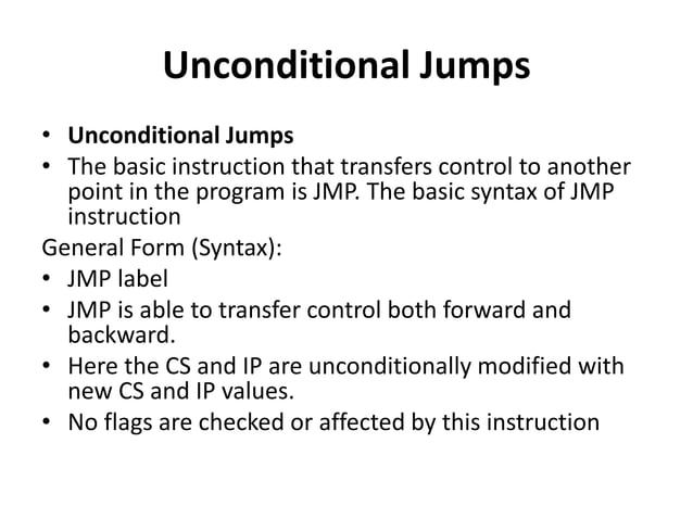 Chapter3 program flow control instructions | PPT Chapter3 program flow control instructions | PPT