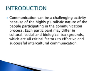 Local and Global Communication in Multicultural Settings | PPTX