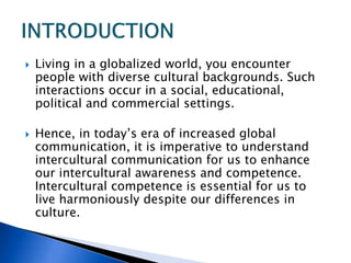 Local and Global Communication in Multicultural Settings | PPTX