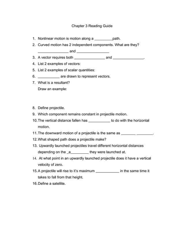 Chapter 3 Reading Guide | PDF