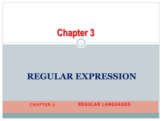 Chapter 3 REGULAR EXPRESSION.pdf | Programming Languages | Computing