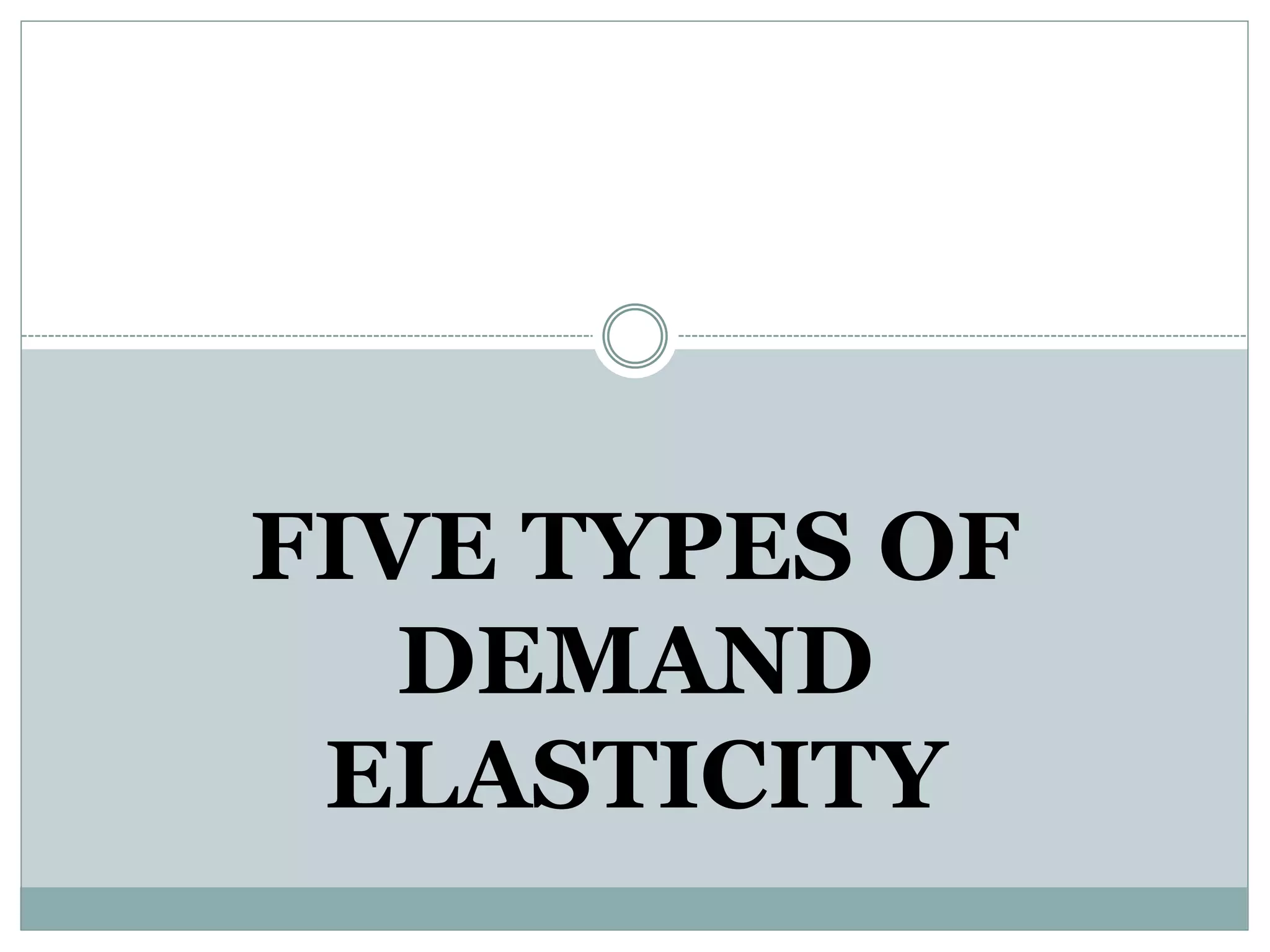 ELASTICITY AND CONSUMER BEHAVIOR | PPTX