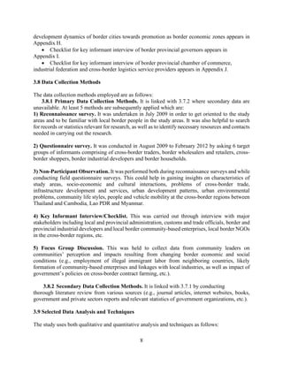 Chapter 3: Research Methodology of Dissertation Titled Titled Border Economic Zones and ...