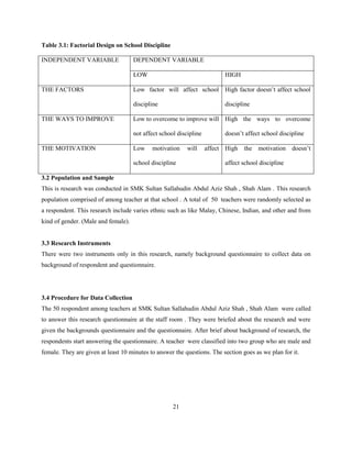 Chapter 3 research method p1 | DOCX | Educational Assessment | Education
