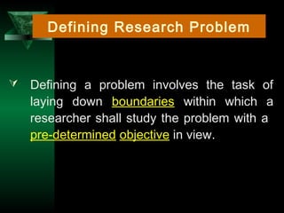 Chapter – 3 (research problem) | PPT