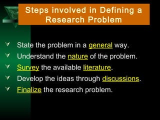 Chapter – 3 (research problem) | PPT