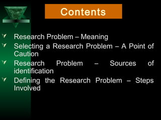 Chapter – 3 (research problem) | PPT