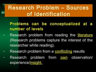 Chapter – 3 (research problem) | PPT