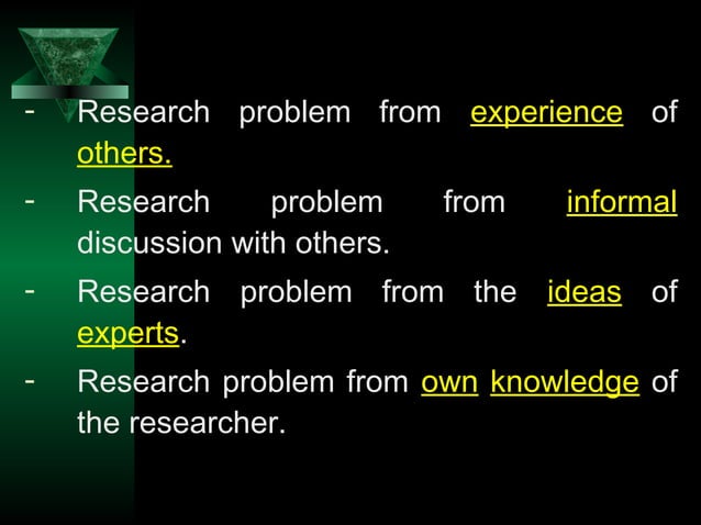 Chapter – 3 (research problem) | PPT