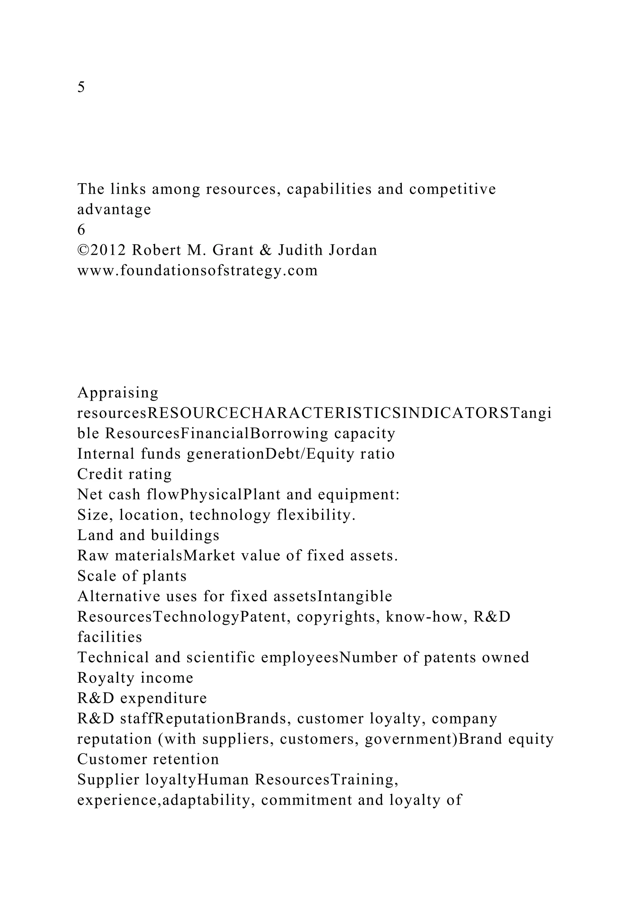 Chapter 3 Resources and Capabilities1©2012 Robert .docx