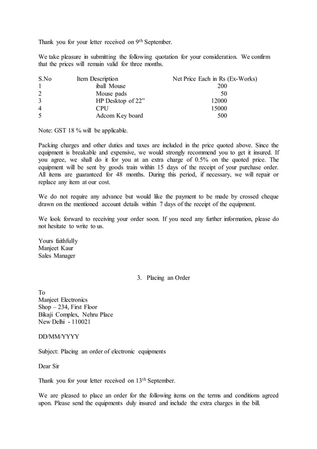 Sample Business Letters | DOCX | Business | Business and Finance