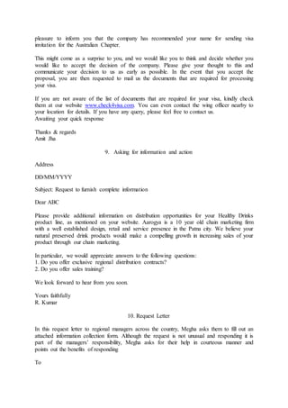 Sample Business Letters | DOCX | Business | Business and Finance