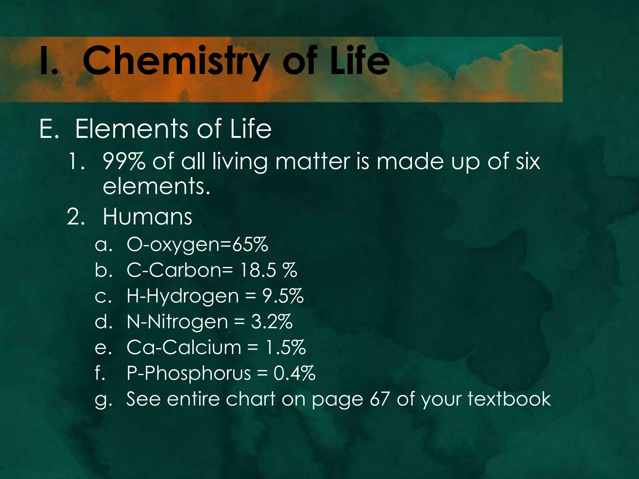 Chapter 3 section 1 (chemistry of life) | PPTX