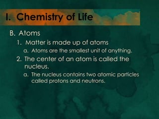 Chapter 3 section 1 (chemistry of life) | PPTX