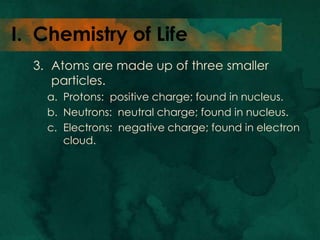 Chapter 3 section 1 (chemistry of life) | PPTX