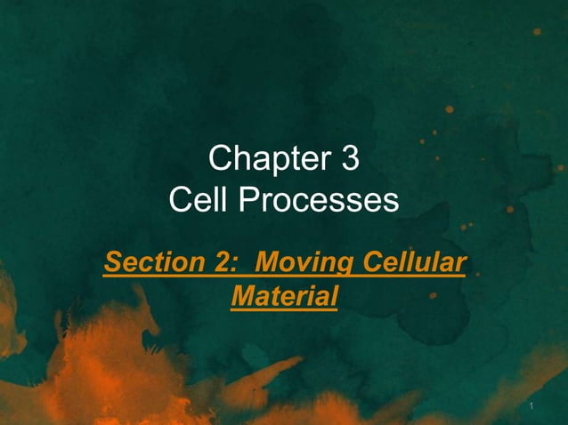 Chapter 3 section 2 notes (moving cellular material) | PPTX ...