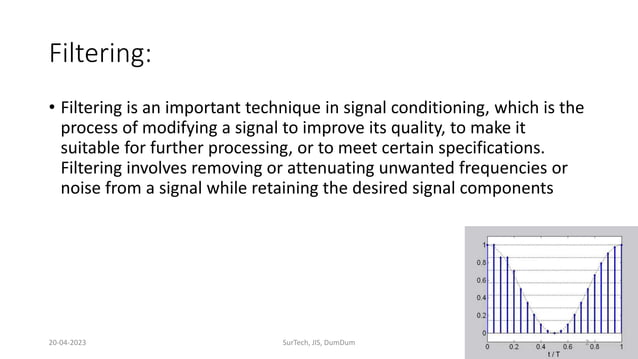 Signal Conditioning.pptx | Digital Audio | Computer Software and Applications