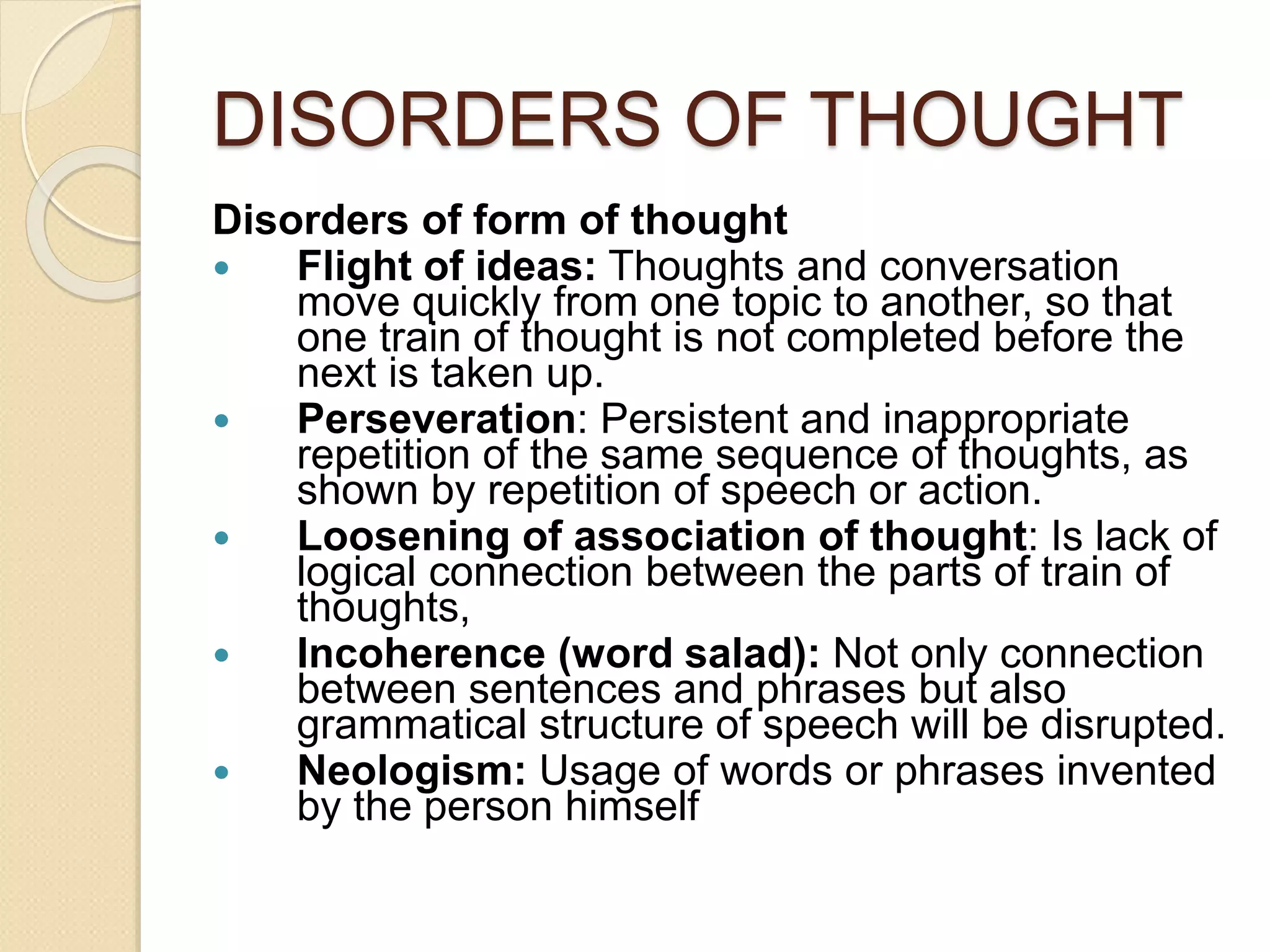 CHAPTER 3 SIGNS AND SYMPTOMS OF PSYCHIATRIC ILLNESS.ppt | Brain and ...