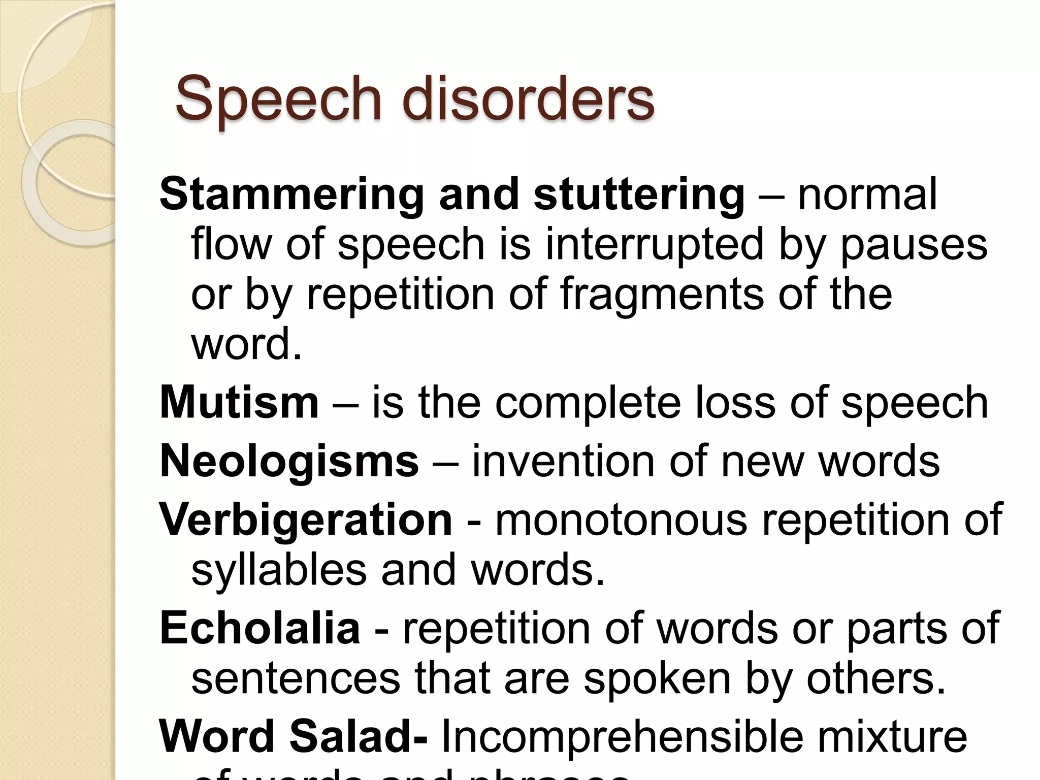 CHAPTER 3 SIGNS AND SYMPTOMS OF PSYCHIATRIC ILLNESS.ppt | Brain and ...