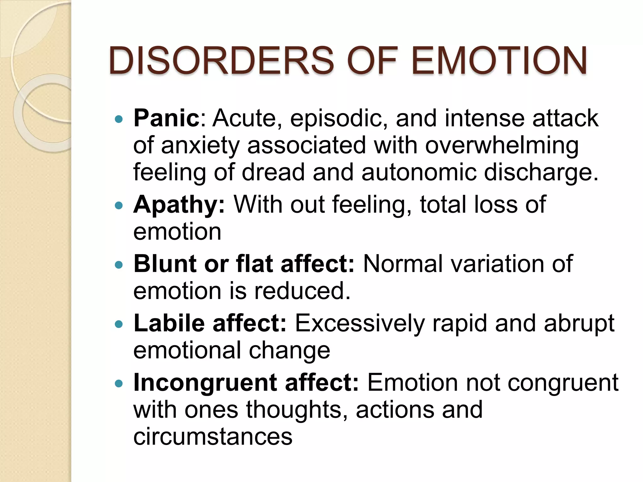 CHAPTER 3 SIGNS AND SYMPTOMS OF PSYCHIATRIC ILLNESS.ppt | Brain and ...