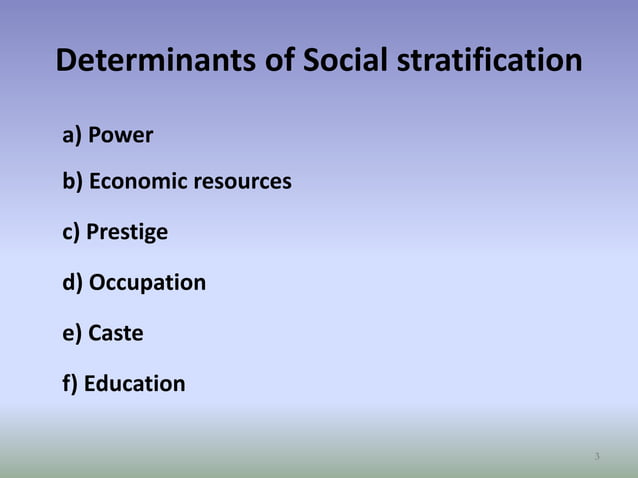 Chapter 3 social stratification Sociology | PPT