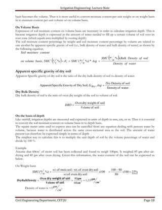 Chapter 3 soil water and irrigation practice1 | PDF