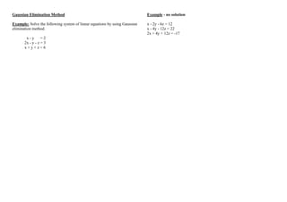 Chapter 3 solving systems of linear equations | PDF