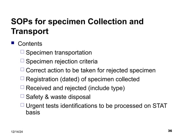 CHAPTER 3 Specimen Management and the SOP (1).ppt
