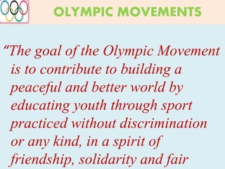 Chapter 3: Olympic Movements | PPTX