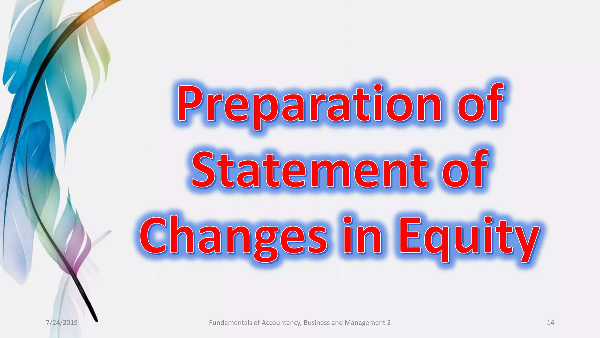 Statement of Change in Equity | PDF