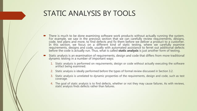 Chapter 3 Static Techniques | PPT