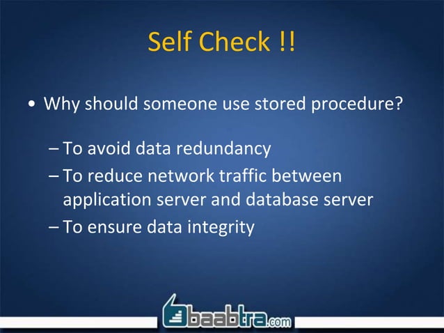 Chapter 3 stored procedures | PPTX
