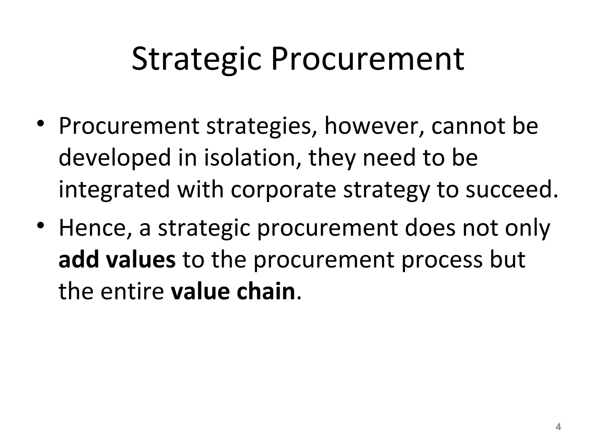 CSCM Chapter 3 strategic procurement and value chain cscm | PPT