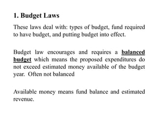 Budgetary Considerations in Governmental Accounting | PPT