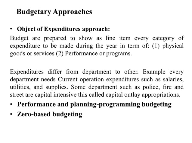 Budgetary Considerations in Governmental Accounting | PPT