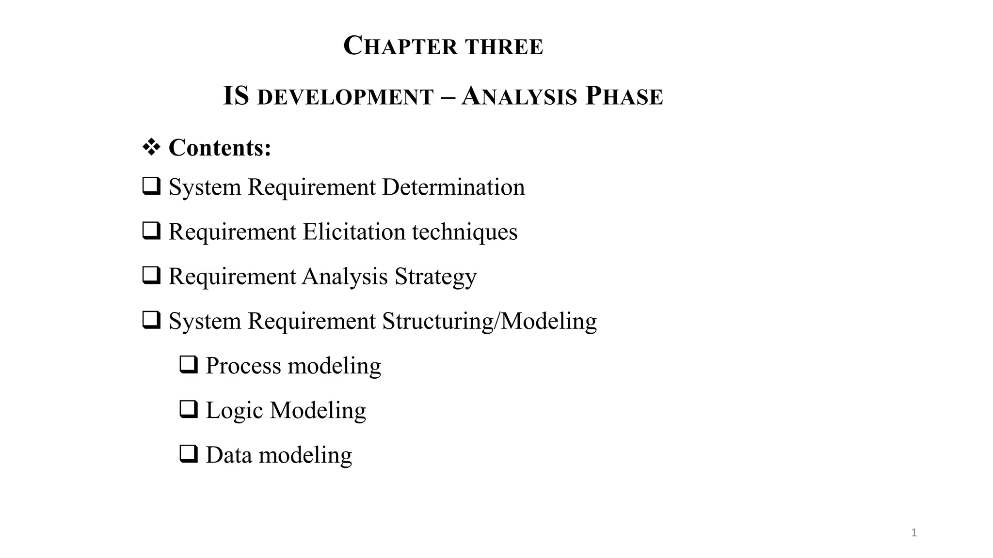 Chapter 3 System Analysis Phase.pptxfjgf | PPTX