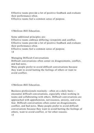 Chapter 3Team Communication and Difficult Conversations.docx | Resume ...